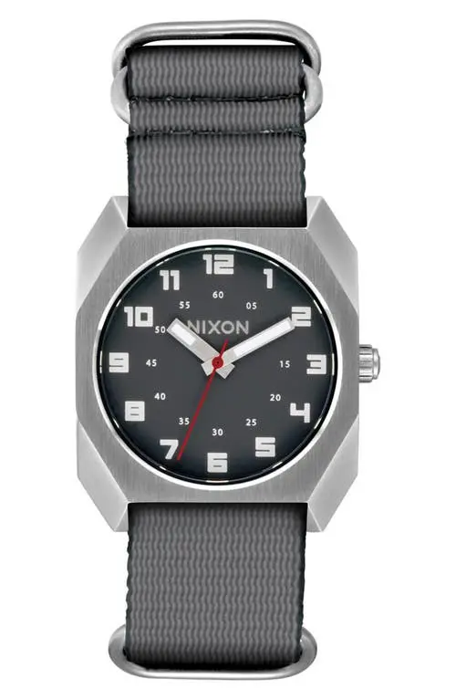 Nixon The Scout Strap Watch - Silver/charcoal