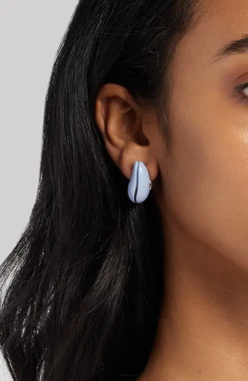 Tory Burch Wave Drop Earrings - Light Blue