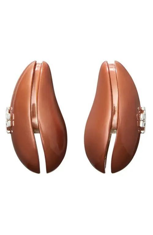 Tory Burch Wave Drop Earrings - Rust