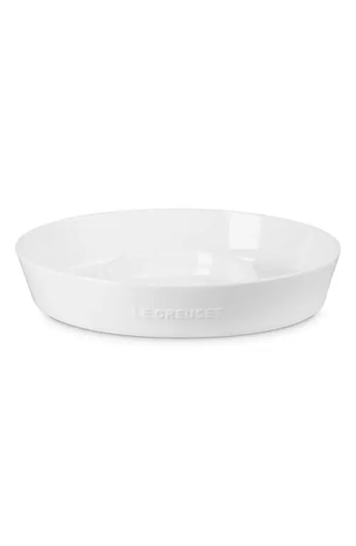 LE CREUSET Oval Stoneware Chip & Dip Platter - White