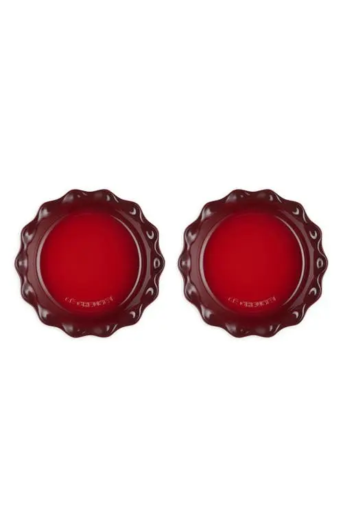 LE CREUSET Set Of 2 9-inch Heritage Stoneware Pie Dishes - Cerise