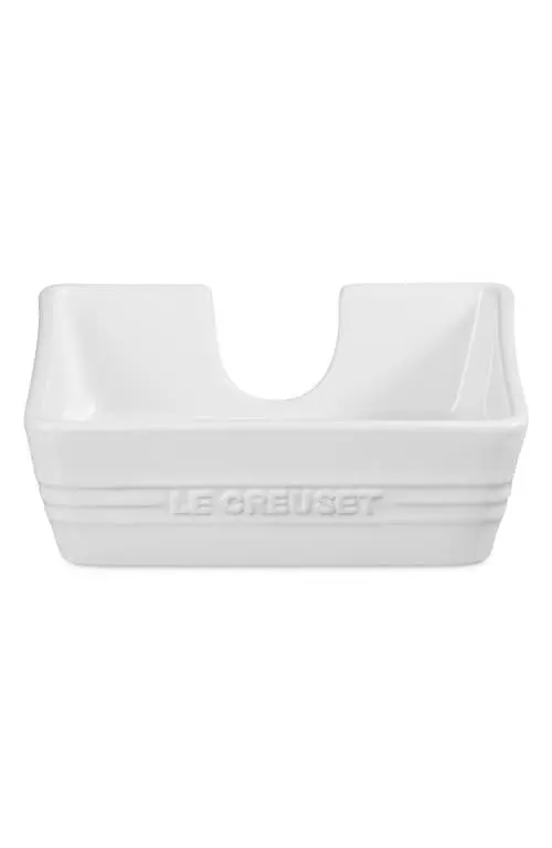 LE CREUSET Signature Stoneware Cocktail Napkin Holder - White