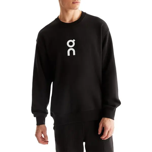 On Club Crewneck Cotton-blend Sweatshirt - Black