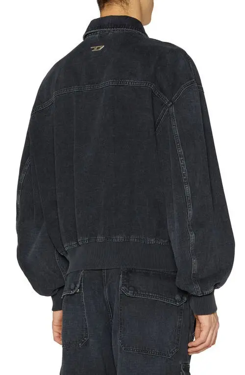 DIESEL® D-kurz Oversized Denim Zip Jacket