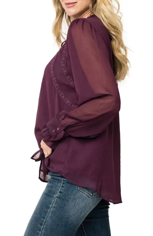 GIBSONLOOK Embroidered Button-up Top