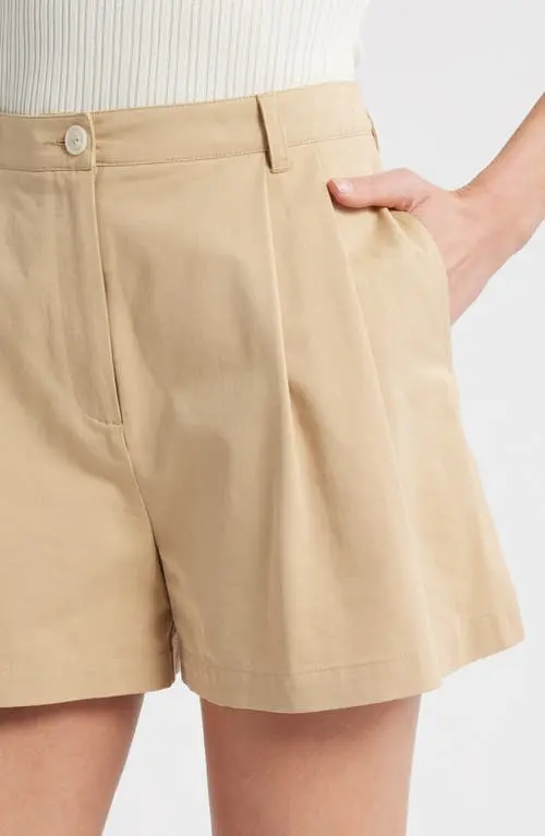 Solid & Striped The Oceane High-waisted Shorts - Khaki