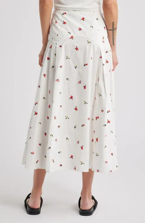 Solid & Striped The Gael Embroidered Midi Skirt