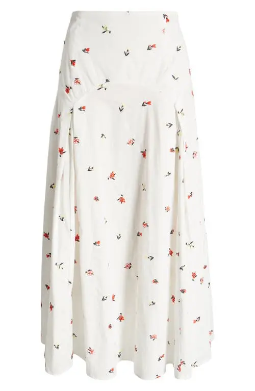 Solid & Striped The Gael Embroidered Midi Skirt