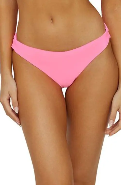 PQ Ruched Bikini Bottoms - Vivid Pink