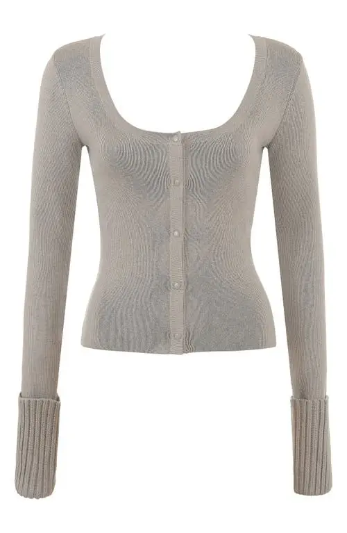 House Of Cb Chunky Cuff Cardigan