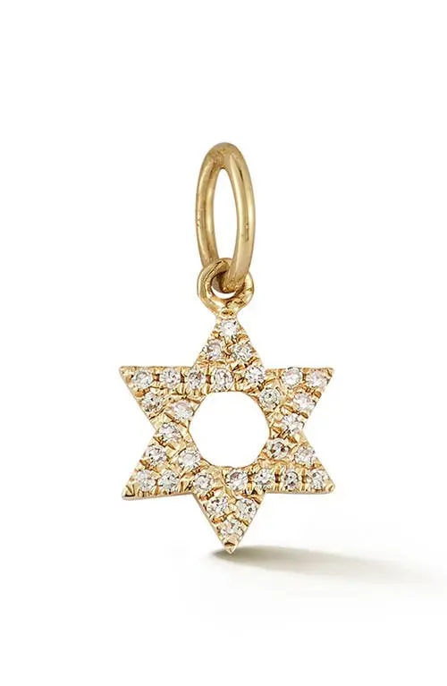 Ef Collection Star Of David Diamond Pavé Charm - 14k Yellow Gold