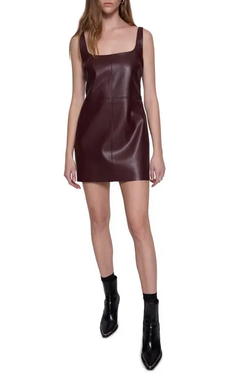 Rebecca Minkoff Harper Faux Leather Minidress - Lacquer