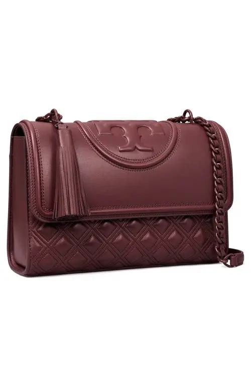 Tory Burch Fleming Convertible Leather Shoulder Bag