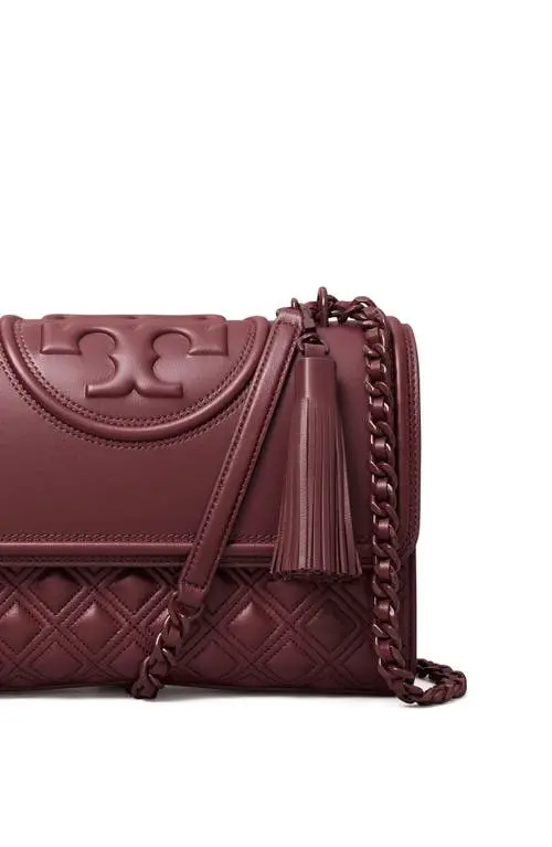 Tory Burch Fleming Convertible Leather Shoulder Bag