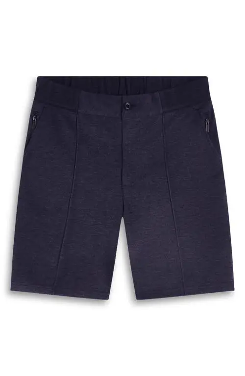 Bugatchi Soft Touch Knit Pintuck Shorts - Black
