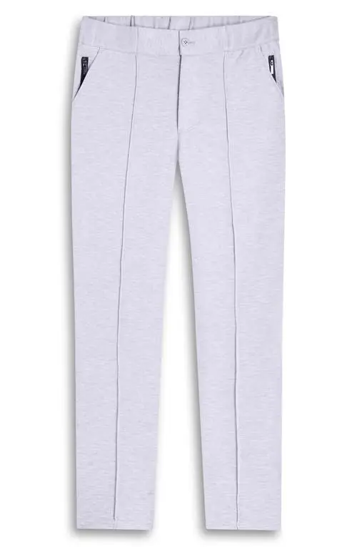 Bugatchi Soft Touch Knit Pintuck Pants - Chalk