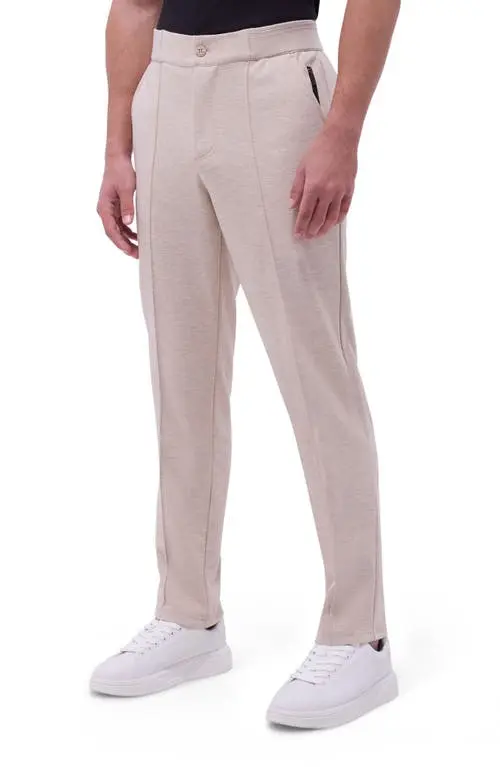 Bugatchi Soft Touch Knit Pintuck Pants - Sand