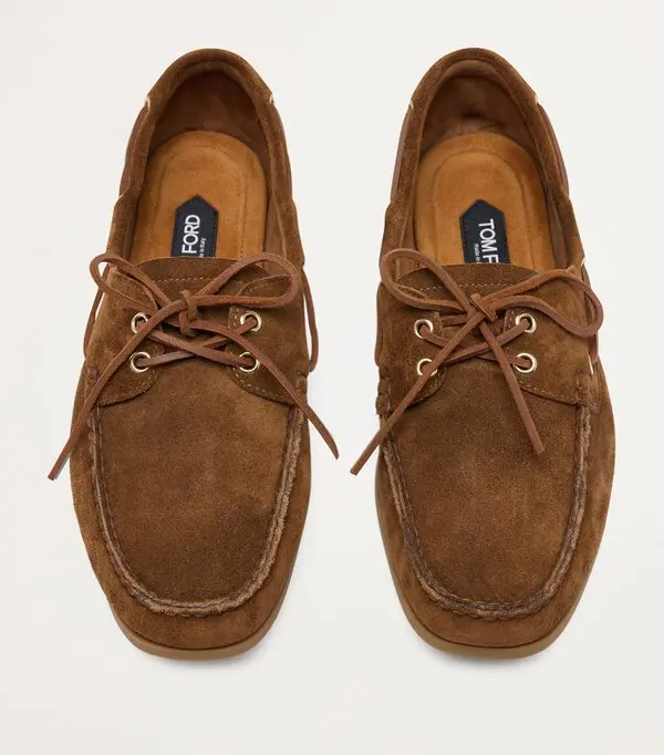 TOM FORD Nubuck Leather Boat Shoes