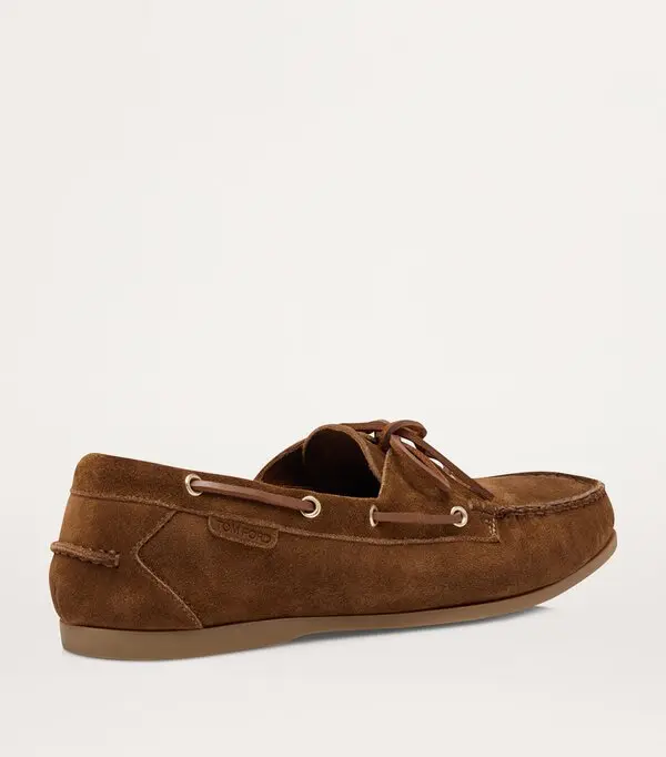 TOM FORD Nubuck Leather Boat Shoes