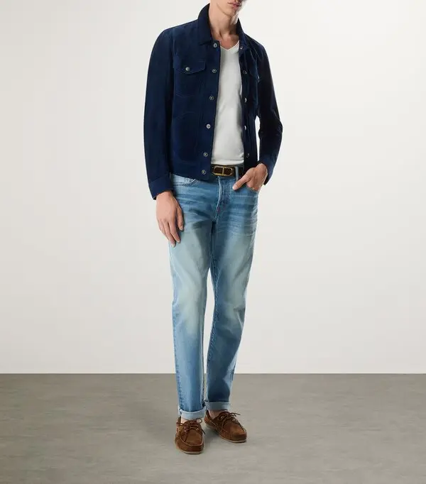 TOM FORD Nubuck Leather Boat Shoes