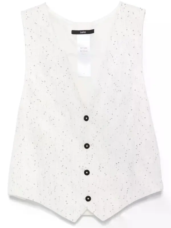 SAPIO Nº12a Waistcoat - White