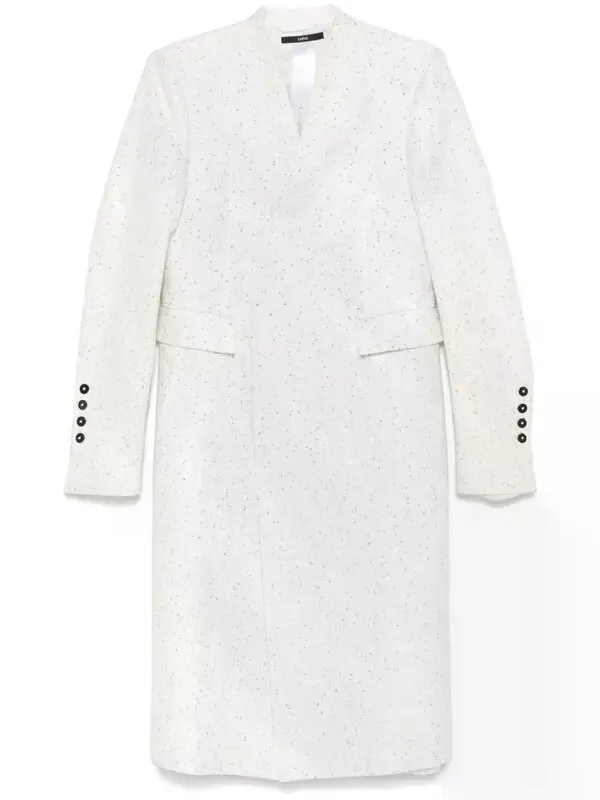 SAPIO Sequined Tweed Coat - White
