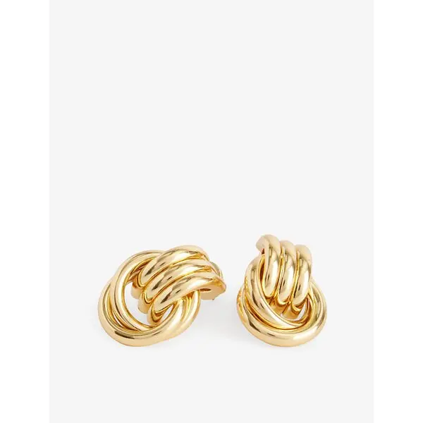 HEAVEN MAYHEM Knot Metal Earrings - Gold