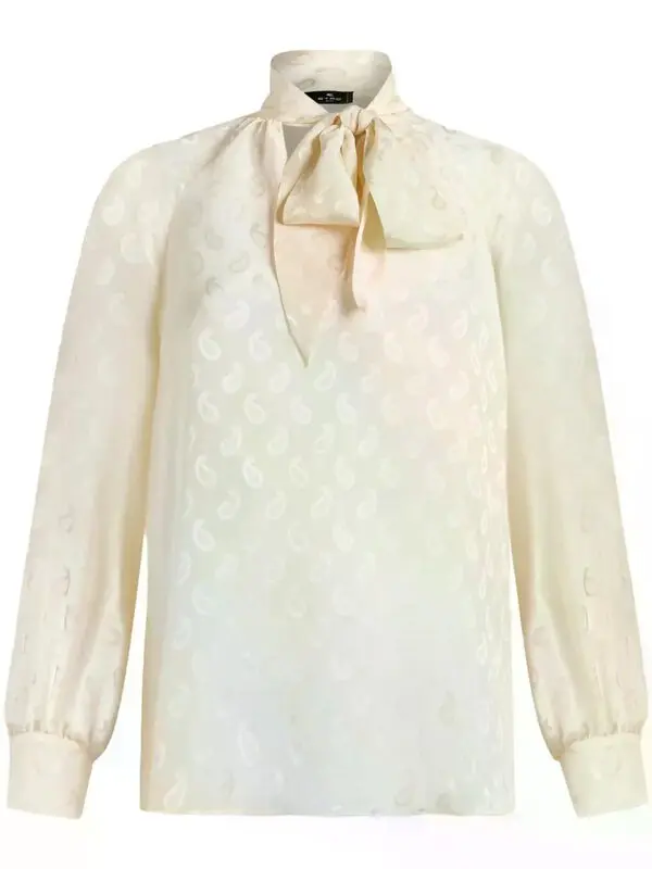 Etro Silk Jacquard Blouse - Neutrals