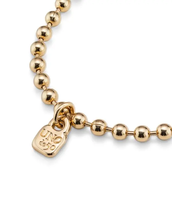 UNODE50 18k -plated Beaded Bracelet With Charm