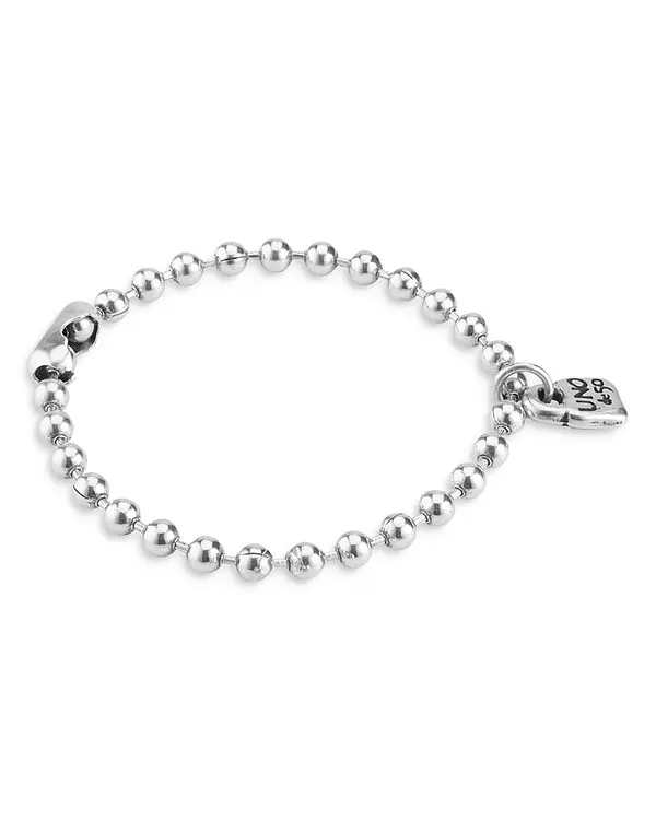 UNODE50 18k -plated Beaded Bracelet - Silver