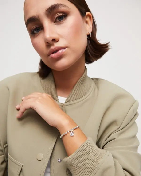 UNODE50 18k -plated Beaded Bracelet - Silver