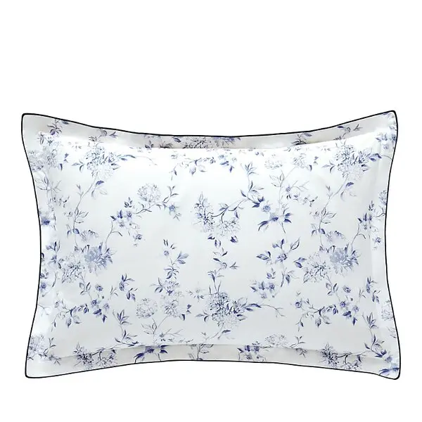 ANNE DE SOLENE Malacca King Sham - Blue On White