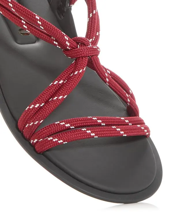 Miu Miu Nastro Rope Sandals - Amaranto