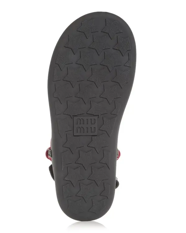Miu Miu Nastro Rope Sandals - Amaranto