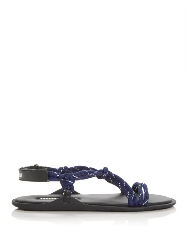 Miu Miu Nastro Rope Sandals - Baltico