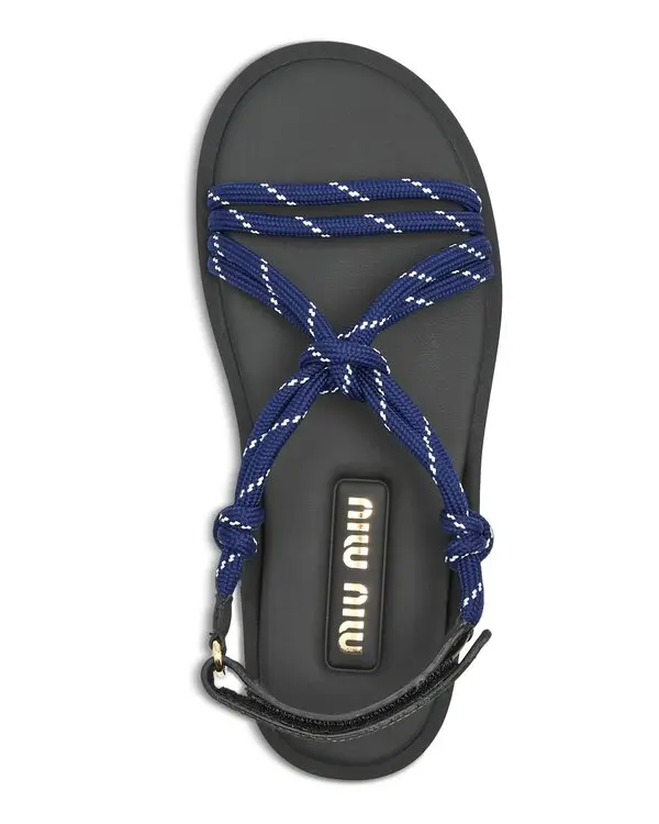 Miu Miu Nastro Rope Sandals - Baltico