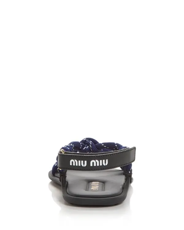 Miu Miu Nastro Rope Sandals - Baltico