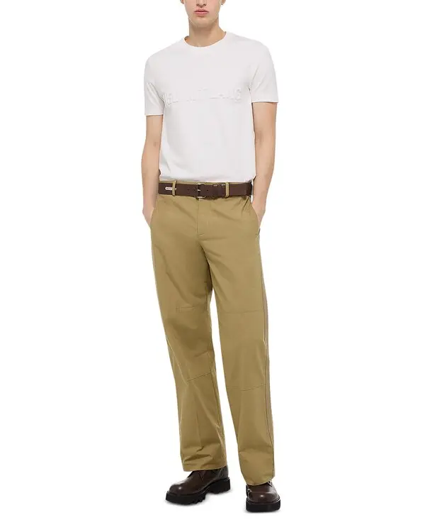 Helmut Lang Short Sleeve Embossed Logo Tee - Optic White