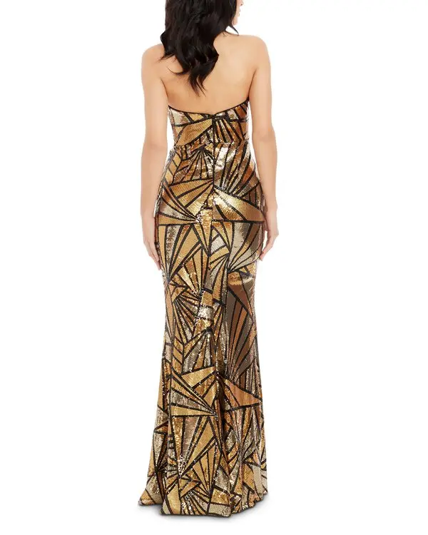 open lace back dress Dress The Population Janelle Mermaid Gown