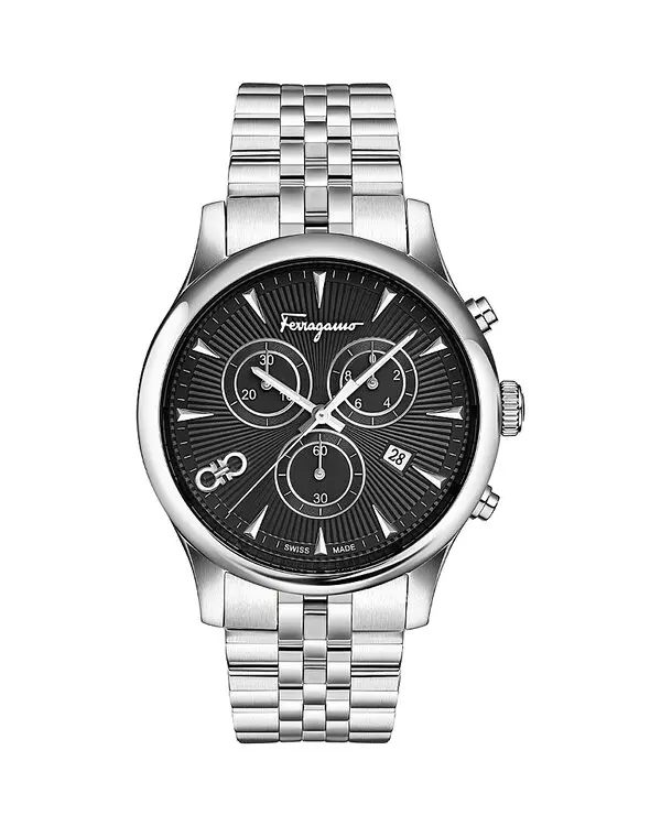 FERRAGAMO Duo Chronograph 42mm - Black/silver