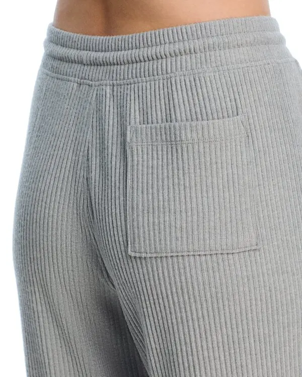 Aqua Brushed Rib Joggers - Heather Gray