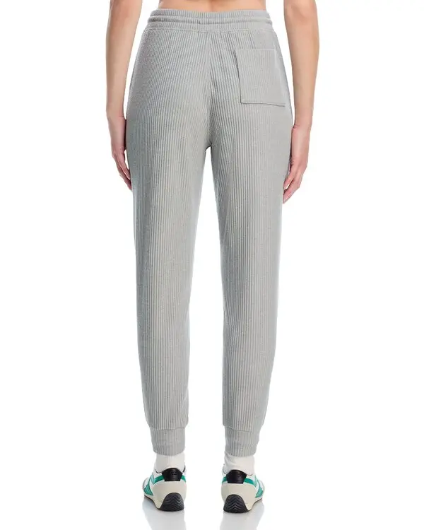 Aqua Brushed Rib Joggers - Heather Gray