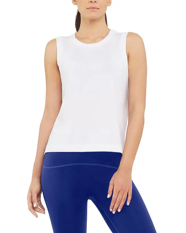 Spanx Supernaturals Flow Crewneck Tank Top - Vivid White