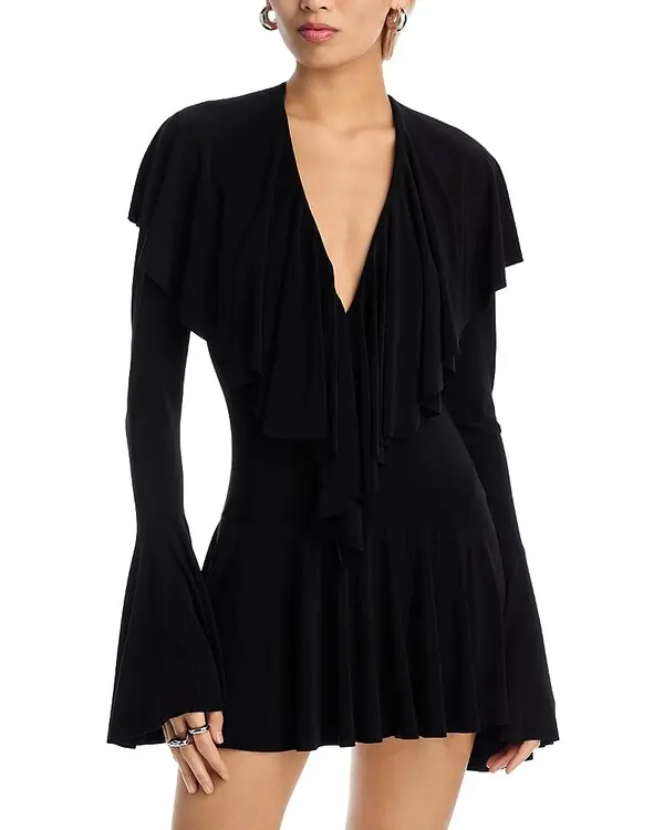 Norma Kamali Bodysuit Mini Dress - Black