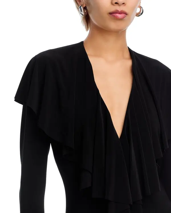 Norma Kamali Bodysuit Mini Dress - Black