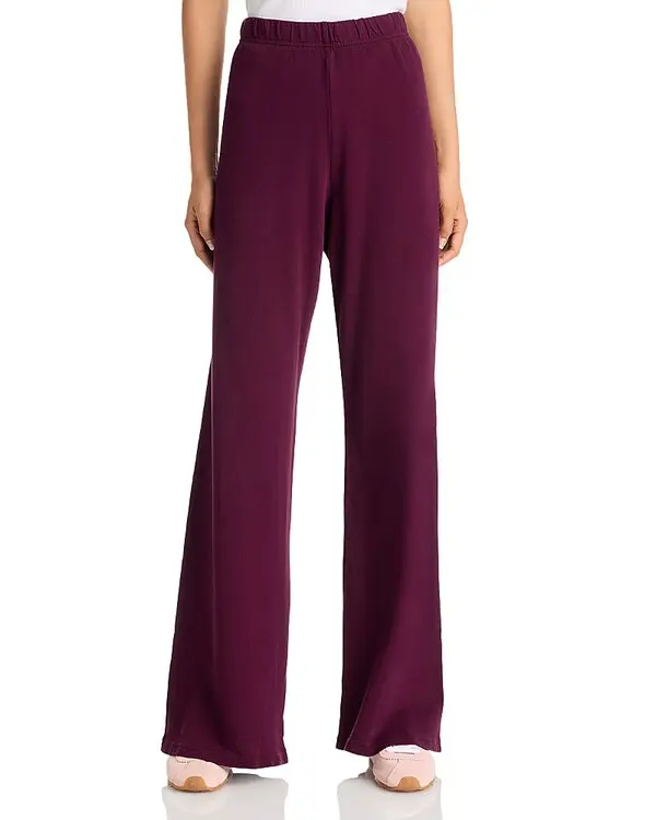 Aqua Melody Wide Leg Sweatpants - Cherry Lacquer