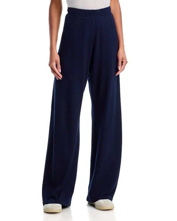 Aqua Melody Wide Leg Sweatpants - Navy