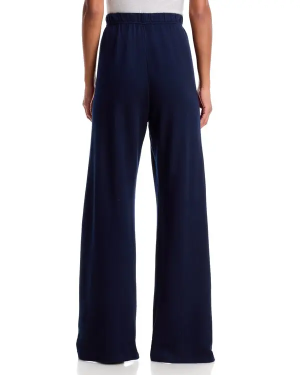 Aqua Melody Wide Leg Sweatpants - Navy