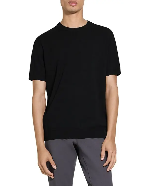 Theory Soris Tee In Fine Bilen - Black
