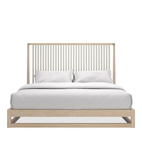 CARACOLE Pinstripe Slatted King Bed, Light